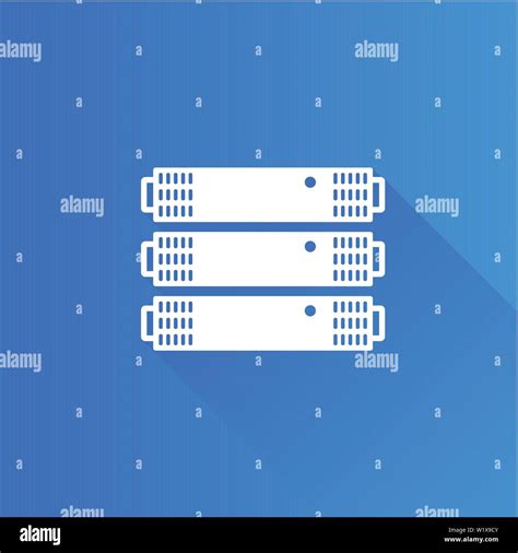 Server Rack Icon In Metro User Interface Color Style Computer Data