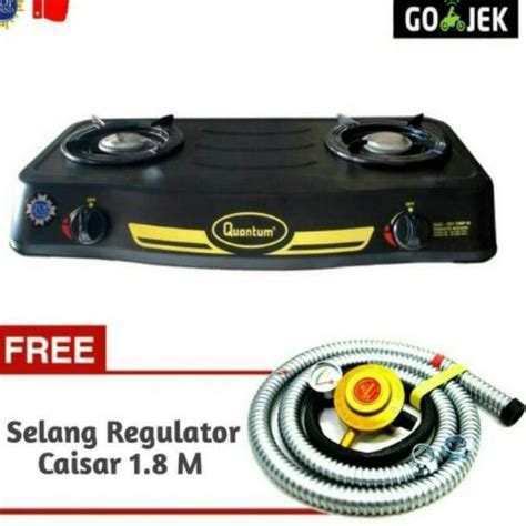 Jual Kompor Gas Quantum Tungku QGC DMPB Caisar Selang Meter Regulator Gas Meter