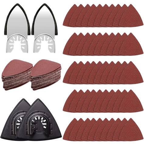 PCS Oscillating Tool Detail Sanding Pads Kit Universal Oscillating Tool Detail Saw Blades