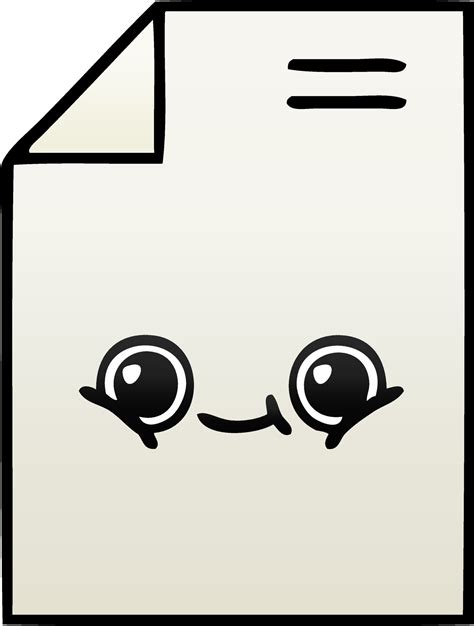 Gradient Shaded Cartoon Sheet Of Paper 10200451 Vector Art At Vecteezy