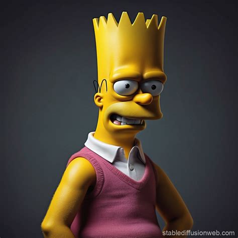 Bart Simpson Sitting With His Headphones Listening To Music Prompts