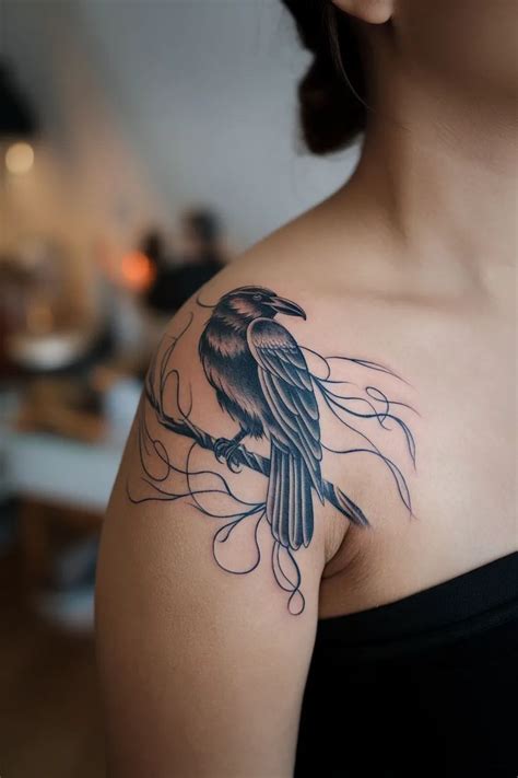 23 Raven Tattoo Ideas For Stunning Ink Design Raven Tattoo Body Art
