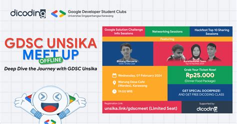 Info Session Offline Deep Dive The Journey With Gdsc Unsika Dicoding Indonesia