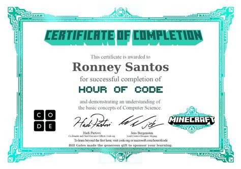 Hourofcode Computerscience Minecraft Alwayslearning Ronney Santos
