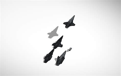 3d Design Mark 2 Huskanian Stealth Ship Tinkercad