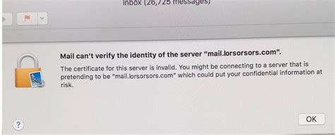 the certificate for this server is invalid apple community