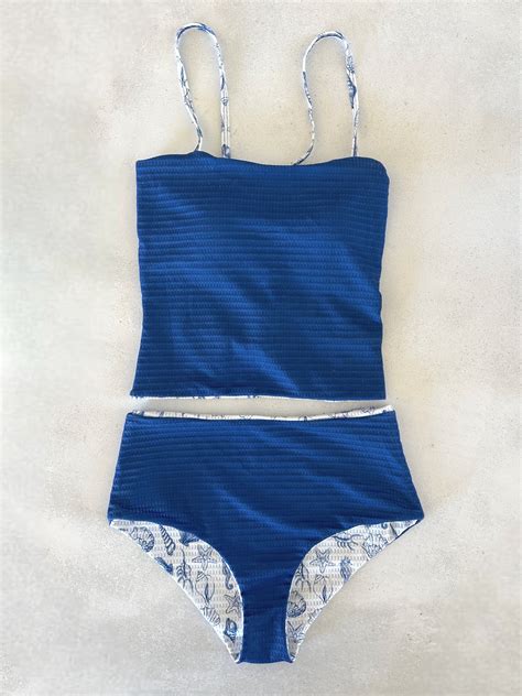 Saylor Blue Reversible Tankini 86 Cute Bathing Suits Tankini