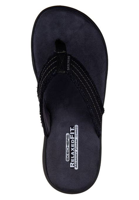 Skechers Herren Evented Arven Sandale Zehentrenner 65091blk Schwarz
