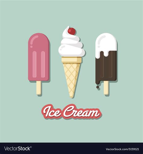 Ice Cream Set Royalty Free Vector Image VectorStock