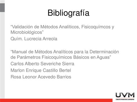 Validación De Métodos Analíticos