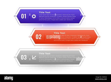 Three Step Infographic Option Chart Template For Business Presentation Vector Stock Vector Image