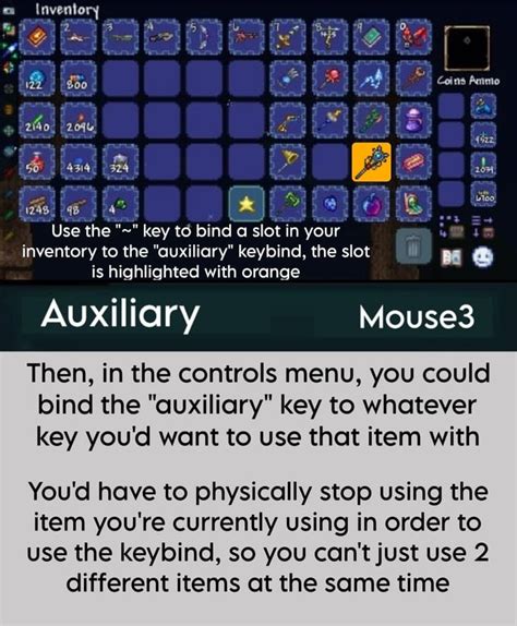 Idea Add An Auxiliary Keybind In The Controls Menu Rterraria
