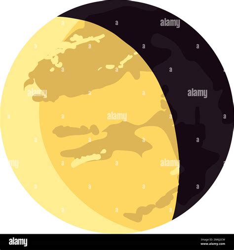 Flat First Quarter Moon Stock Vector Image And Art Alamy