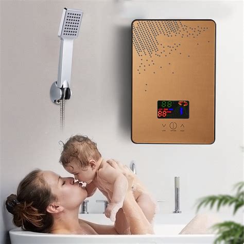 Miumaeov V W Electric Tankless Instant Water Set With Lcd Display Heater Over Temperature