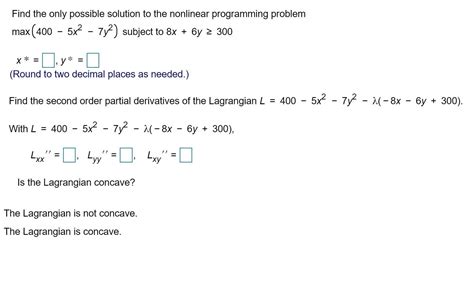 Solved Find The Only Possible Solution To The Nonlinear