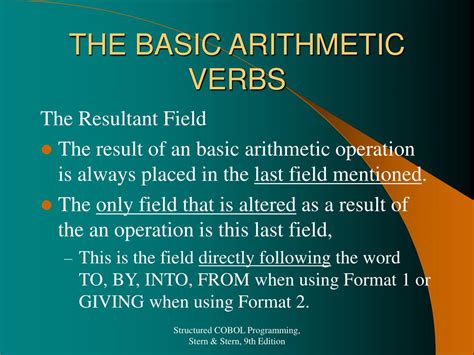ppt chapter 7 computing in cobol the arithmetic verbs and intrinsic functions powerpoint
