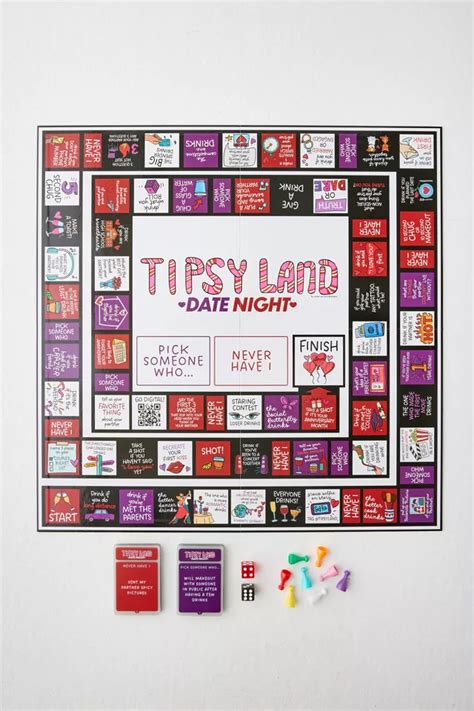 Tipsy Land Date Night Edition Board Game Urban Outfitters
