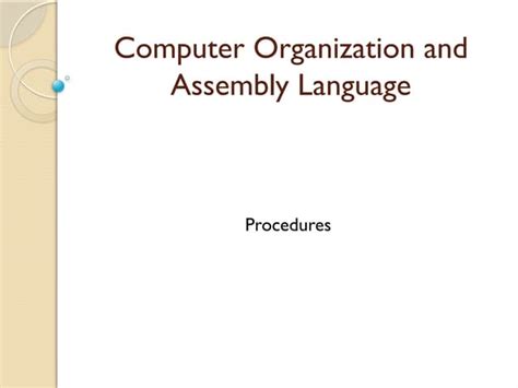 Stack Memory Organization Of 8086 Microprocessor Pptx