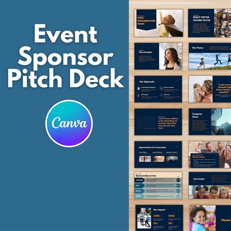 Sponsor Pitch Deck Canva Template Fundraising Event Template Event