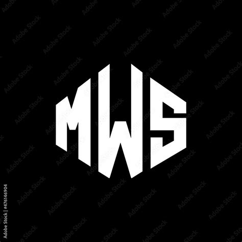 Mws Letter Logo Design With Polygon Shape Mws Polygon And Cube Shape