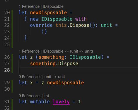 Add Highlighting For Idisposable Objects · Issue 1428 · Ionideionide Vscode Fsharp · Github