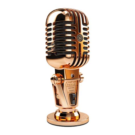 Microphone Microphone Golden Three Dimensional Microphone Microphone Illustration Singing