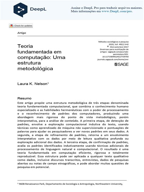 2020 01 01 Computational Grounded Theory Artigo Pt 1 Pdf Aprendizado De Máquina