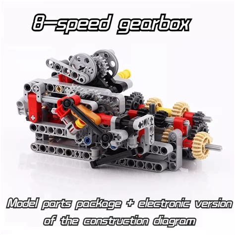 Moc Building Blocks Compatible With Lego Engine Gearbox Model Engine