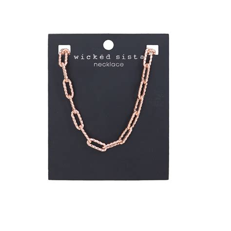 Bold Textured Rose Gold Chain Necklace Wicked Sista Cosmetic Bags