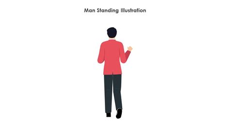 Man Standing Illustration Ppt Template