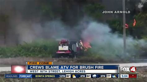 Atv Blamed For Sparking A Brush Fire In Lehigh Acres Youtube