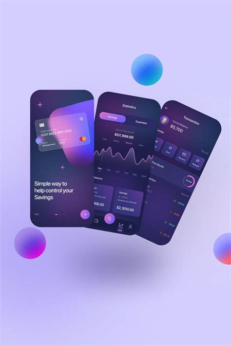 Piggy Bank App Ui Creative Banking App Interface Glassmorphism App