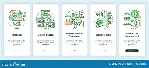 Vertical Farming And Hydroponics Concept With Linear Icons Stock Vector Illustration Of