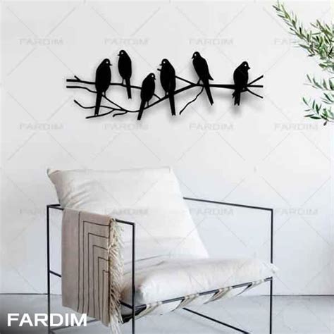 طرح لیزر استیکر دیواری گنجشک ها دانلود طرح