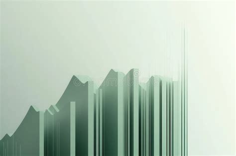 Visual Representation Of Financial Data Trends With Abstract Charts In Muted Tones Stock Image