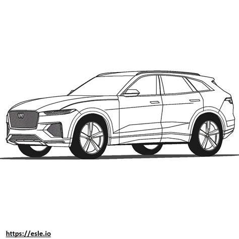 Jaguar F Pace 2024 Coloring Page