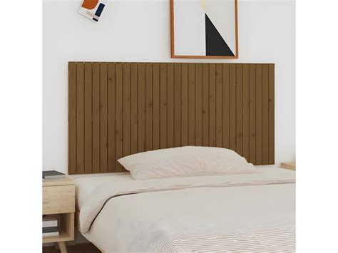 Tête de lit murale Marron miel x x cm Bois massif de pin