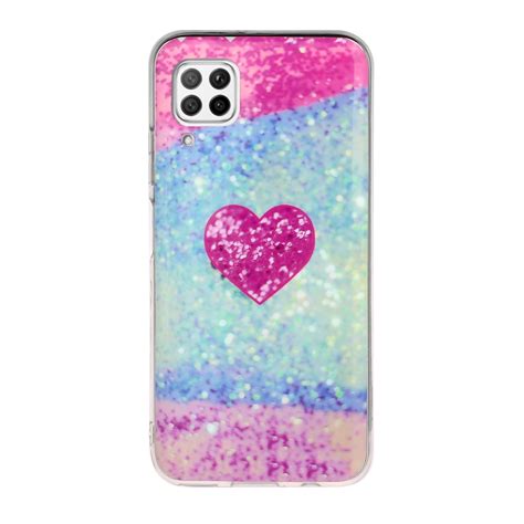 For Huawei P Lite Marble Pattern Soft Tpu Protective Case Red Love Alexnld Com