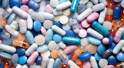 Pills And Drug Wallpaper Drugs Banner Colored Vitemines On Abstract