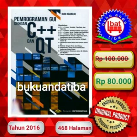 Jual BUKU Pemrograman GUI Dengan C Dan QT DVD Budi Raharjo
