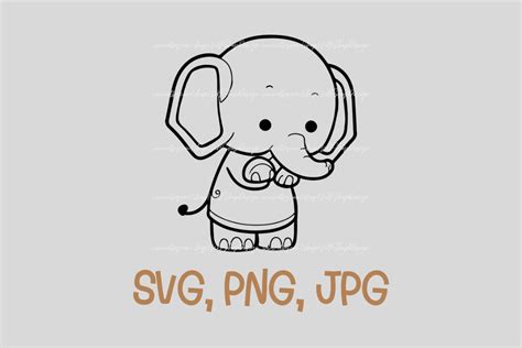 Elephant Vector Graphic By Nbshopdesign · Creative Fabrica