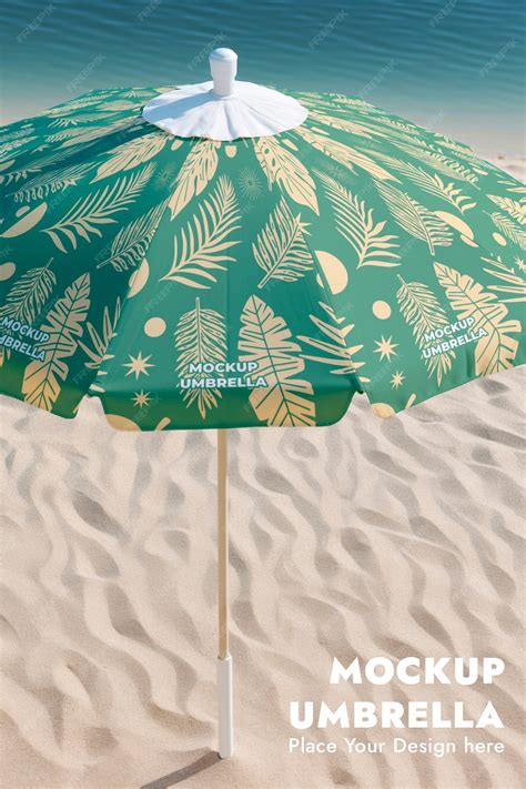 Premium Psd Beach Umbrella Mockup