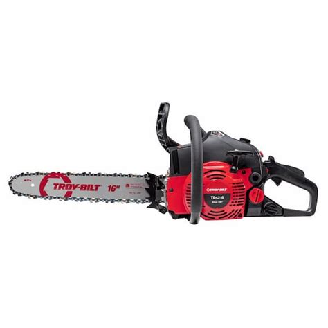Troy Bilt In Cc Cycle Lightweight Gas Chainsaw With Automatic Chain Oiler TB The