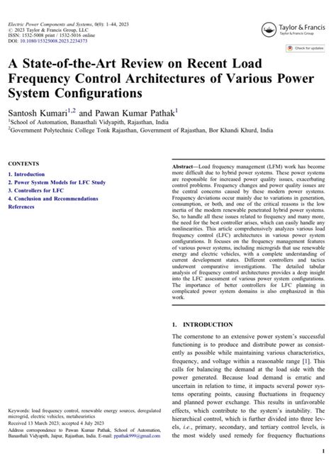 Pawan Kumar Pathak Phd On Linkedin Powergrid Frequencycontrol