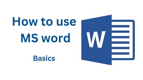 Microsoft word basics for beginners ,MS word basics. - YouTube
