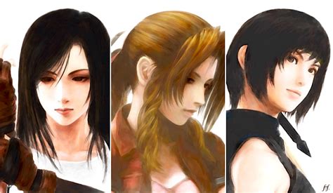 Tifa Lockhart Aerith Gainsborough And Yuffie Kisaragi Final Fantasy