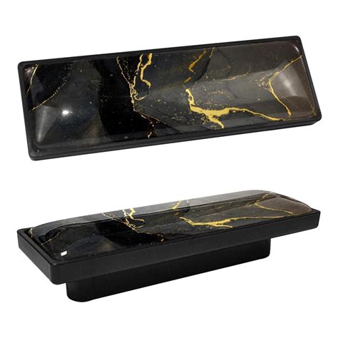 Hemakayy 4 Pack 36 Decorative Cabinet Knobs Abs Glass Rectangle Elegant Drawer Handles For