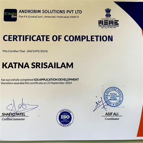 Katna Srisailam On Linkedin 🎓 Ios Developer Certification Issued By
