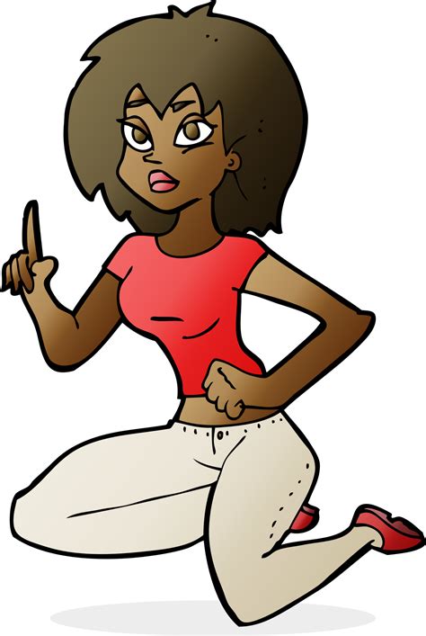 Cartoon Sitting Woman With Idea 45042701 Png
