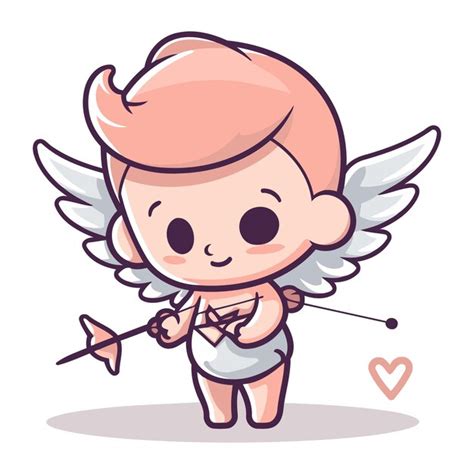 Premium Vector Cupid Character Design Cute Cartoon Cupid Vector Illustration